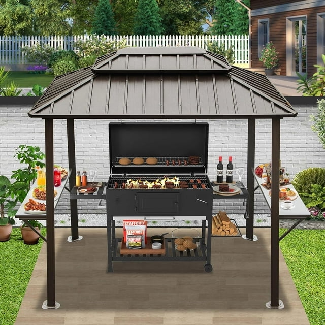 Click here for Domi Outdoor Living 8x6ft Bbq Gazebo Outdoor Metal... prices