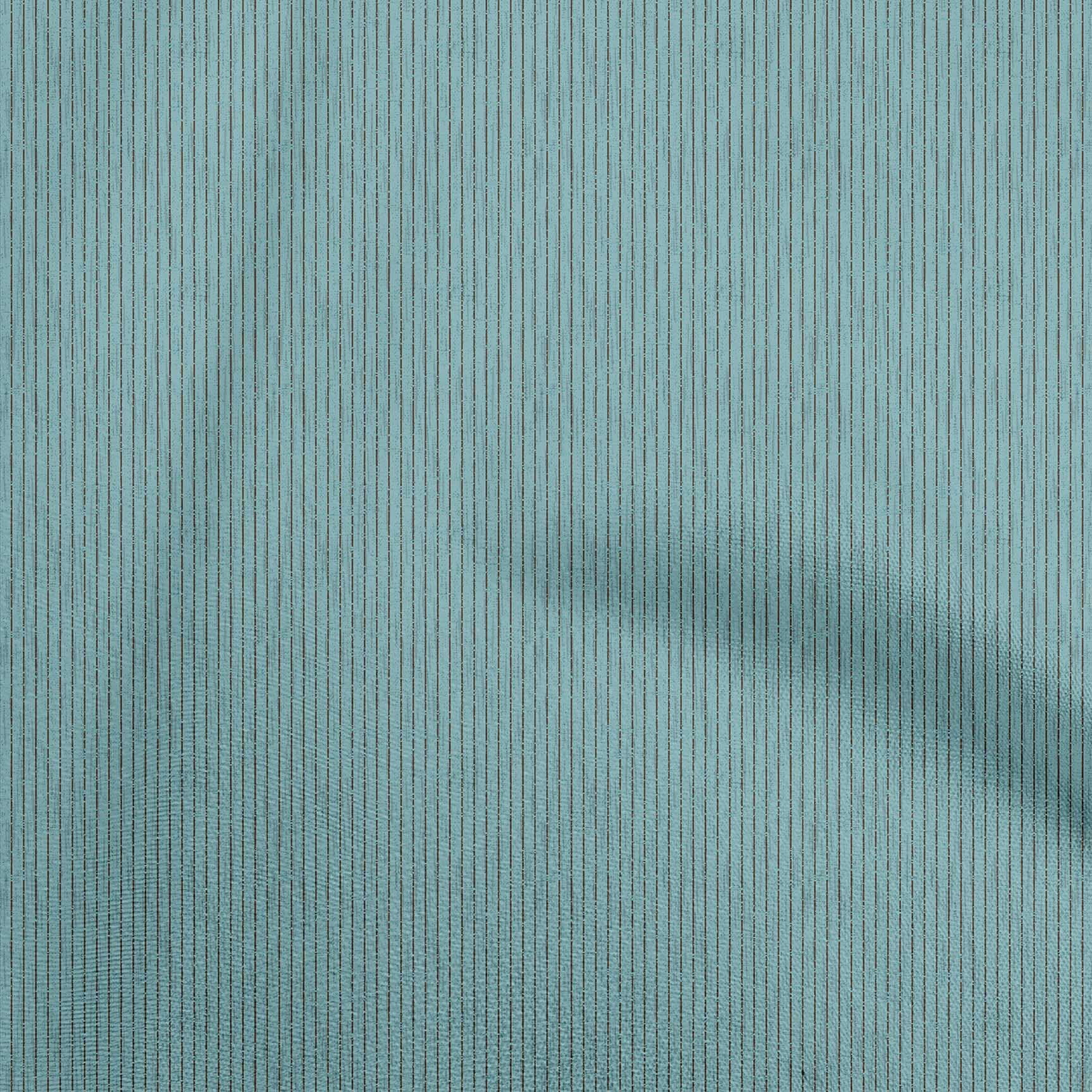 oneOone Viscose Chiffon Teal Blue Fabric Stripes Texture Sewing ...