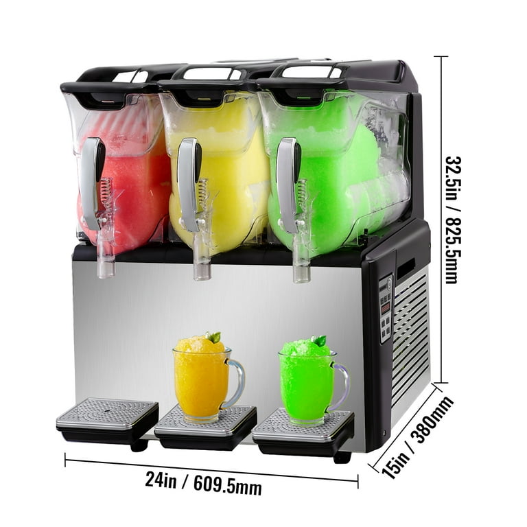 BENTISMbrand Slushy Machine 3x10L Triple Bowl Frozen Drink Maker 1250W Walmart