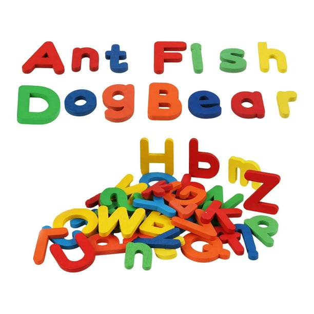 Alfabeto de madera Montessori 52x, letras mayúsculas y minúsculas ...