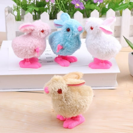 Cute Plush Rabbit Children's Toy Simulation White Rabbit Toy Wind-up ...