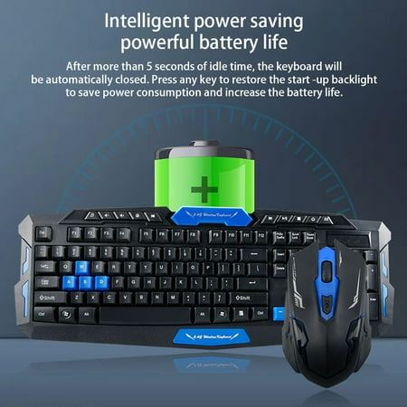 Gaming Keyboard and Mouse Combo Computer Wireless Keyboard Accessories ...