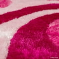 Allstar Pink Shaggy Area Rug with 3D Spiral Design. Contemporary Formal ...