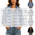 Coat for Women Spring/Autumn Long Sleeve Denim Jacket with Collar ...