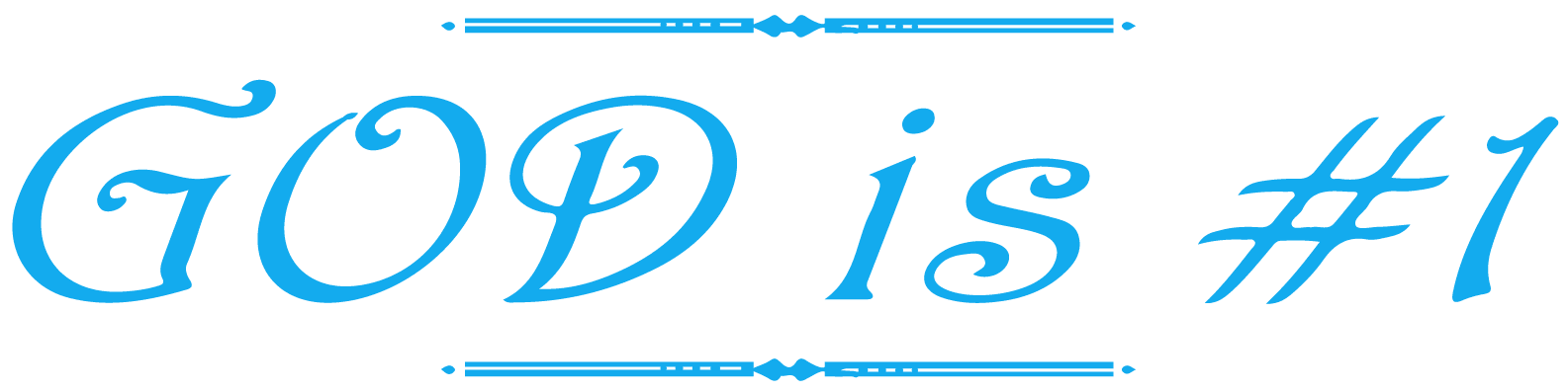 God is # 1 Vinyl Decal Sticker Quote - Large - Azure Blue - Walmart.com