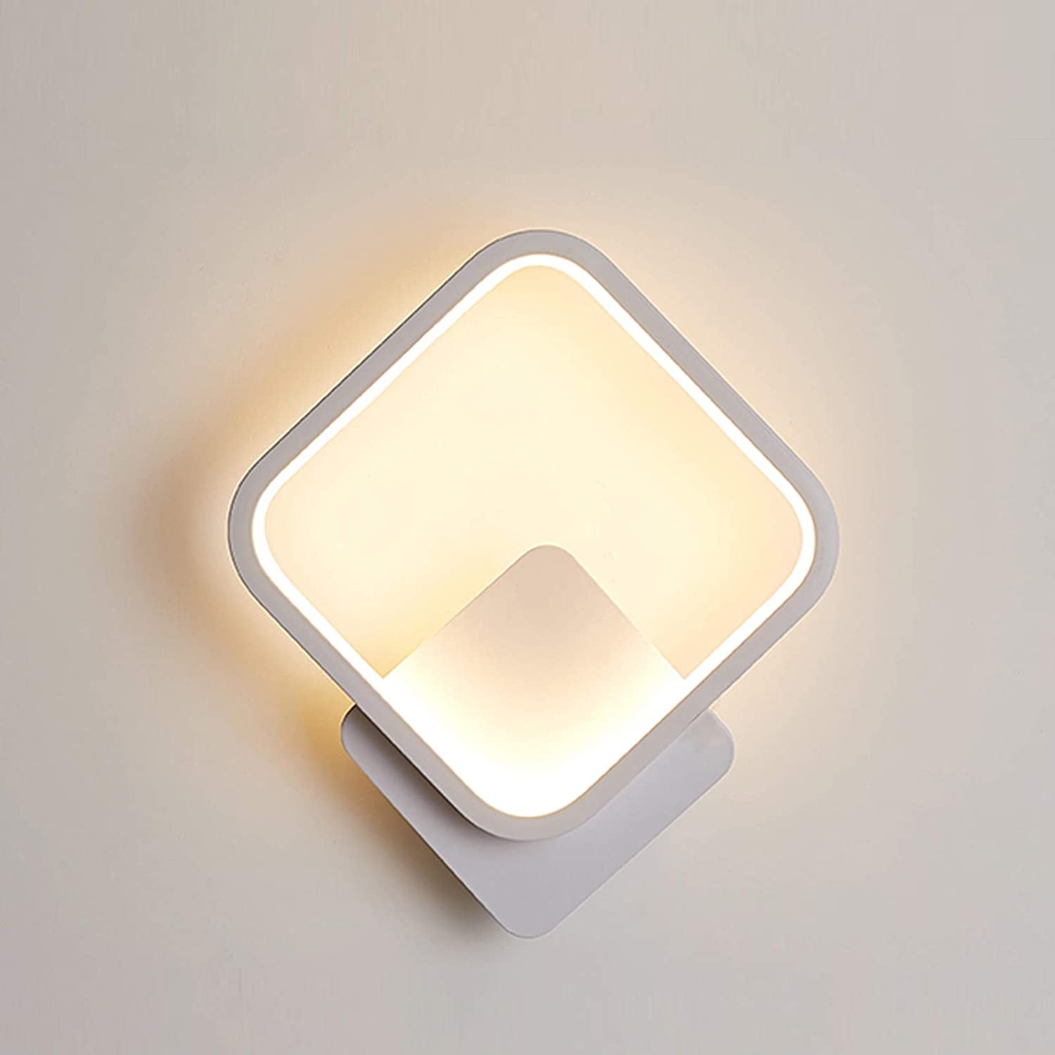 Indoor Wall Light Led Square Wall Lamp 12W Warm White Modern Wall Light ...