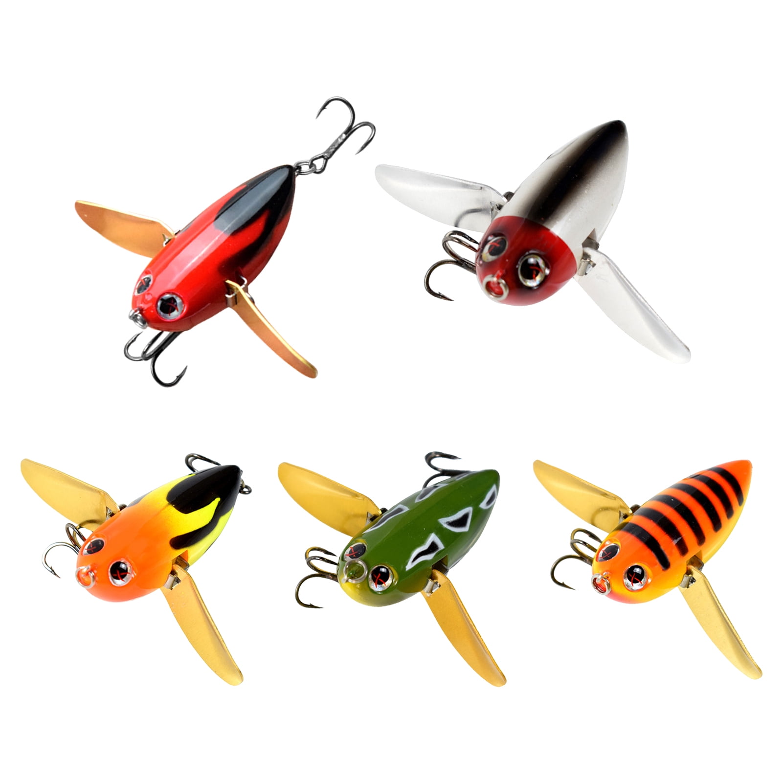 Cheers.US 12.5g 5.8cm Bee Bait Solid Treble Hook Hard Artificial Lures ...