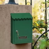 Mailbox Letterbox Wall Mounted Secure Locking Mail Storage Green ...