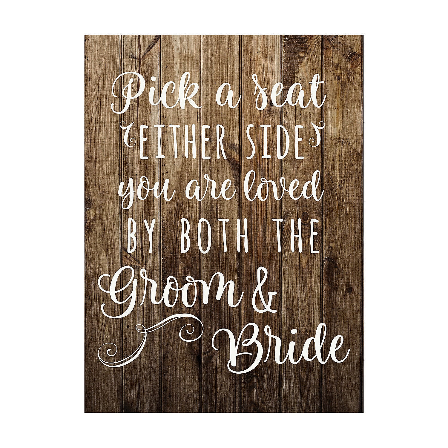 Rustic Wedding Ceremony Sign - Party Decor - 1 Piece - Walmart.com