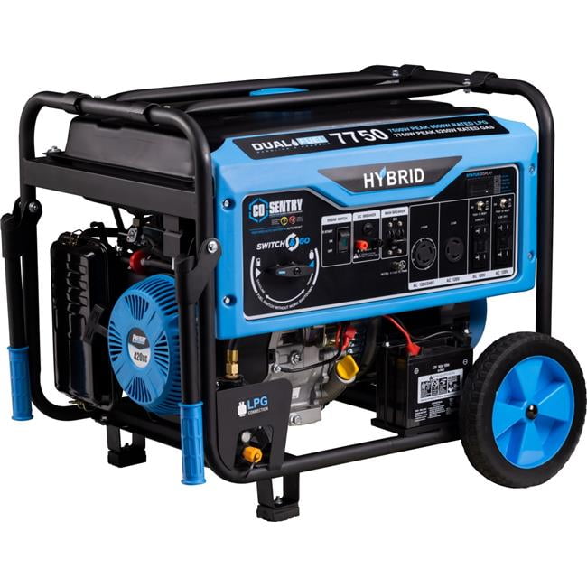 Pulsar Sentry Series 7750 W Dual Fuel Generator with Electric Start ...