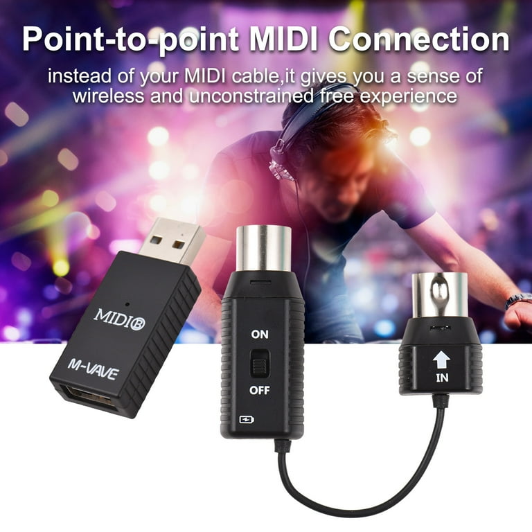 Wireless MIDI System BUZHI MS1 - Mini Plug & Play MIDI Adapter With ...