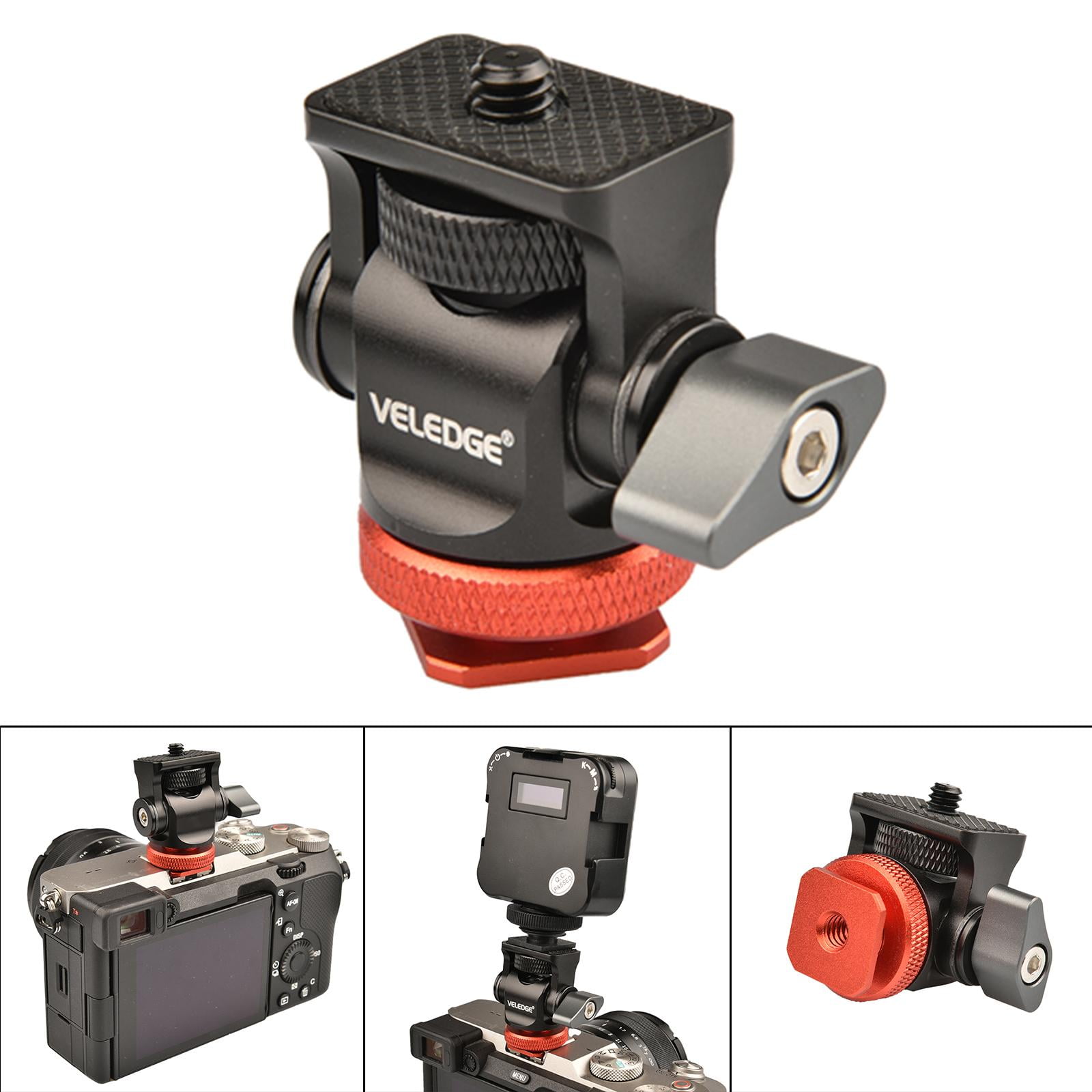 Adjustable Mini Tripod Head 1/4in Screw Thread Connector for Monitor ...