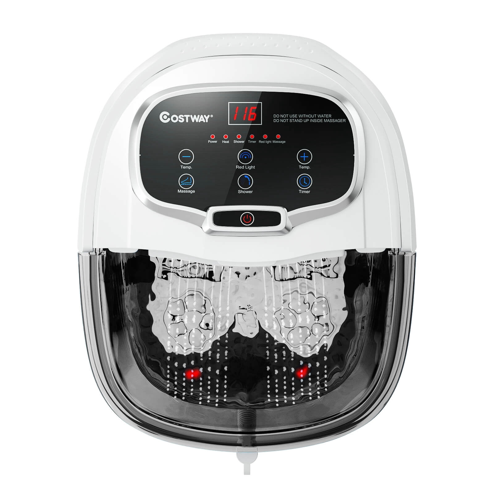 Costway Portable Foot Spa Bath Motorized Massager Electric Feet Salon ...