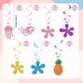 15Pcs Yellow Cartoon Hanging Swirl Decorations Pre-Strung Jellyfish ...