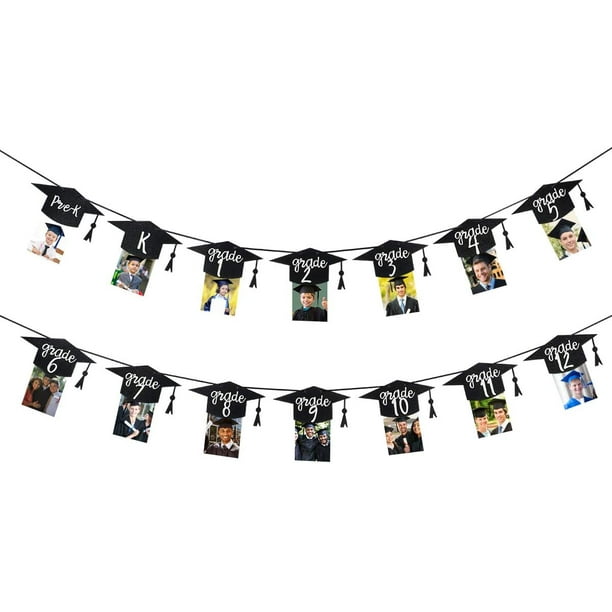 Graduation Decorations 2021- Graduation Photo Banner Black & White ...