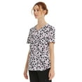Scrub Star Women's Cheetah Bloom Scrub Top - Walmart.com