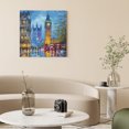 Big Ben Framed Canvas Wall Art, Urban Street Red Bus Impressionist Wall ...
