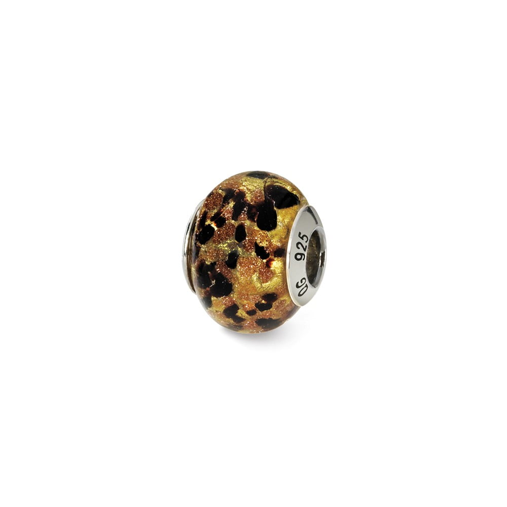 Multicolor Italian Murano Glass Charm 925 Sterling Silver Reflection ...