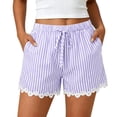 Aboser Stripes Boxer Shorts for Women Summer Beach Vacation Clothes ...