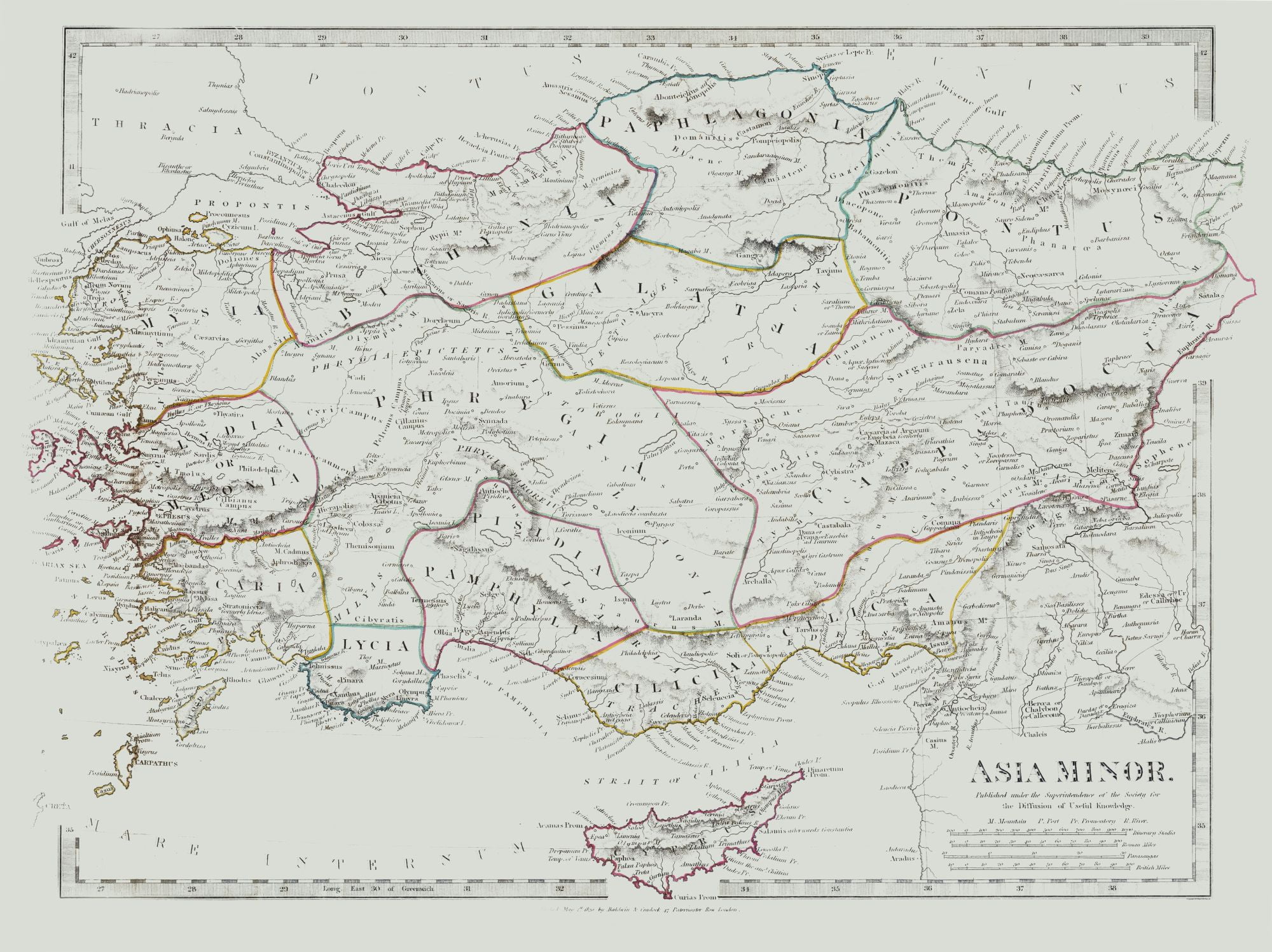 1970 Map Of Asia Minor - Map