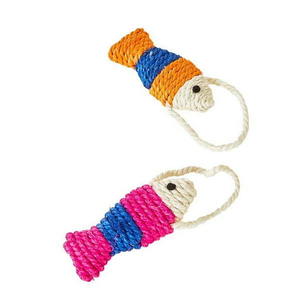 Fish Shape Cat Scratcher, Sisal Rope Interactive Lightweight Scratch ...