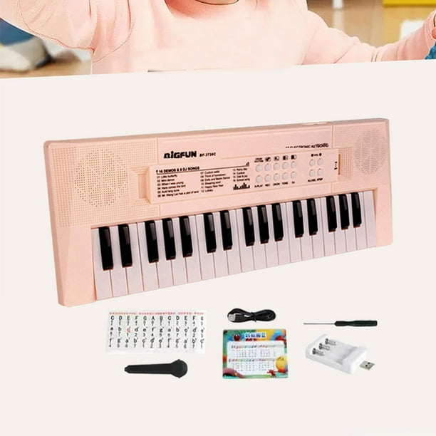 Piano de teclado para niños, piano electrónico de 37 teclas, juguete de ...