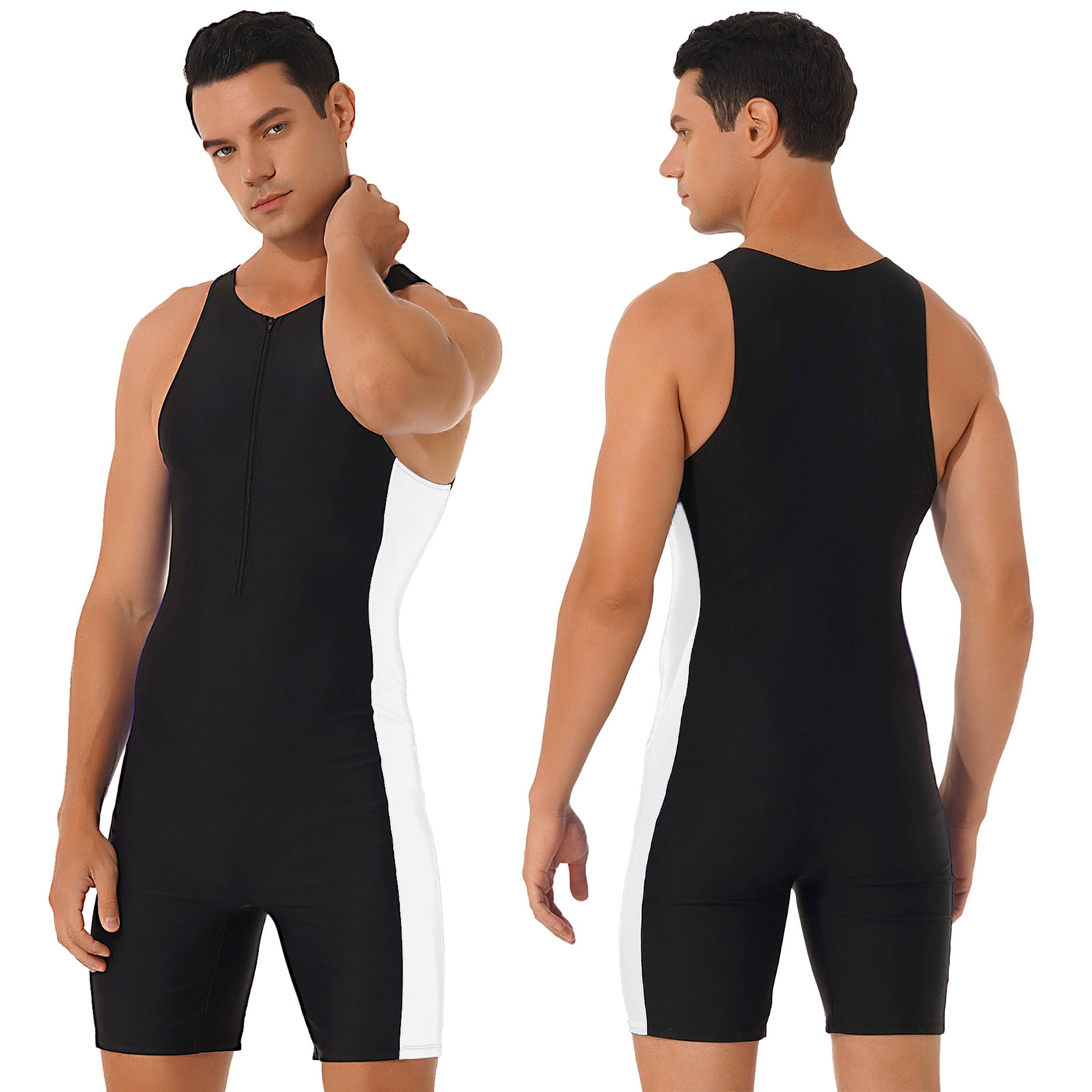 MSemis Men's UPF 50+ Athletic One Piece Swimwear Swimsuit - Walmart.com