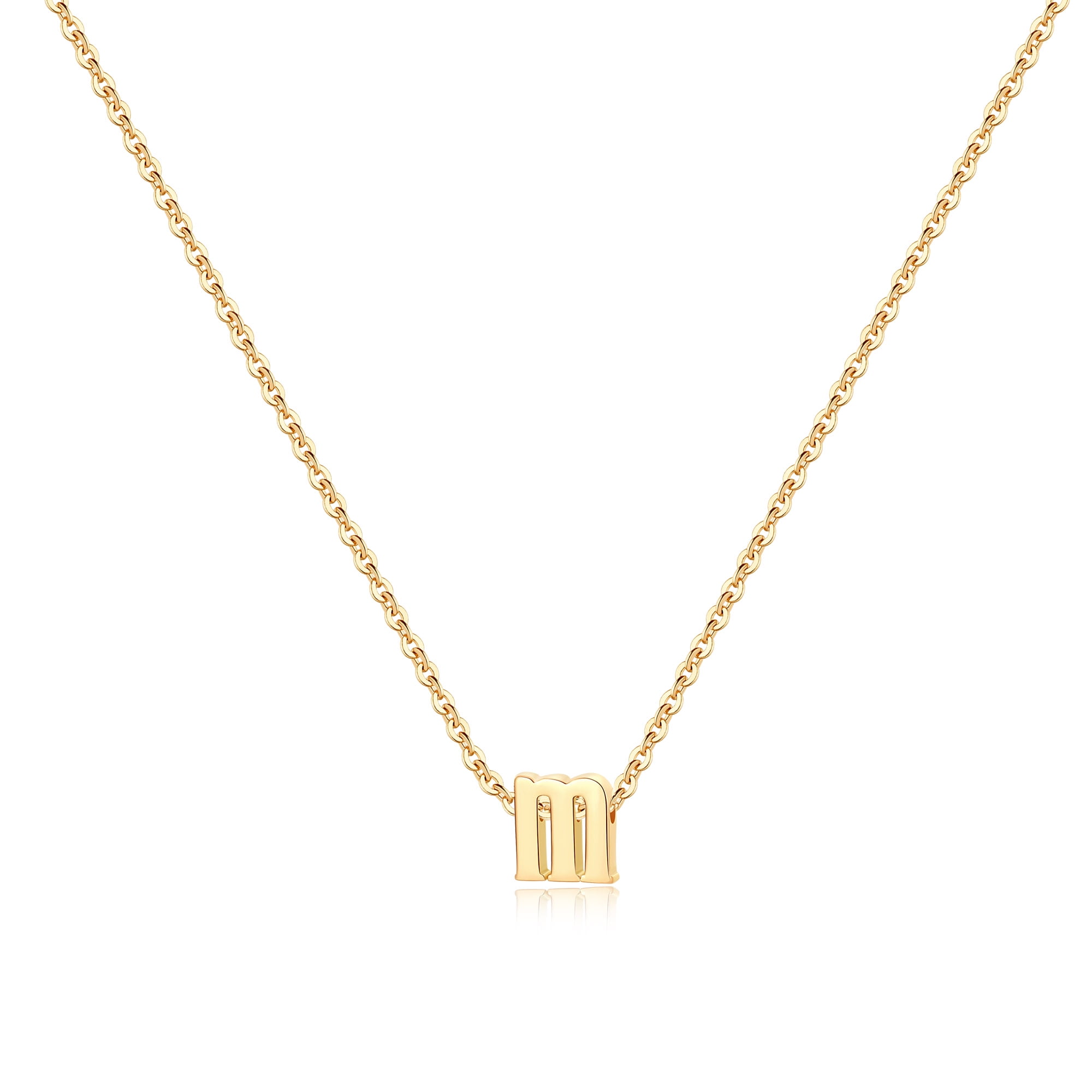 TINGN Tiny Initial Necklace for Girls 14K Gold Plated Initial Necklaces ...