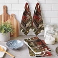 4 Pack Rustic Farmhouse Kitchen Towels Rustic Red Barn Rooster ...