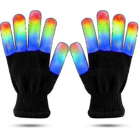 Caraele Light Up Gloves,flashing Warm Led Skeleton Gloves Adult Kids ...