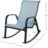 Betcozy Outdoor Mesh Rocking Chair, Steel Rocker Seating for Front ...