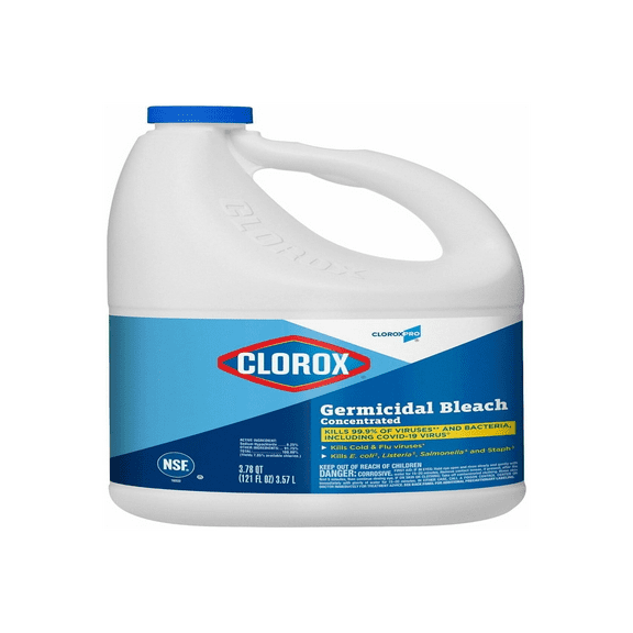 Clorox Germicidal Bleach, 8.25% Concentrated, 3.57L x 3 Bottles ...