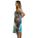 Riviera Sun Tie Dye Summer Dress - Beach Cover Up (Turquoise Umbrella ...