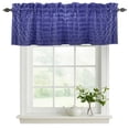 Crocodile Leather Texture 2 Panels Kitchen Valance, Luxury Navy Blue ...
