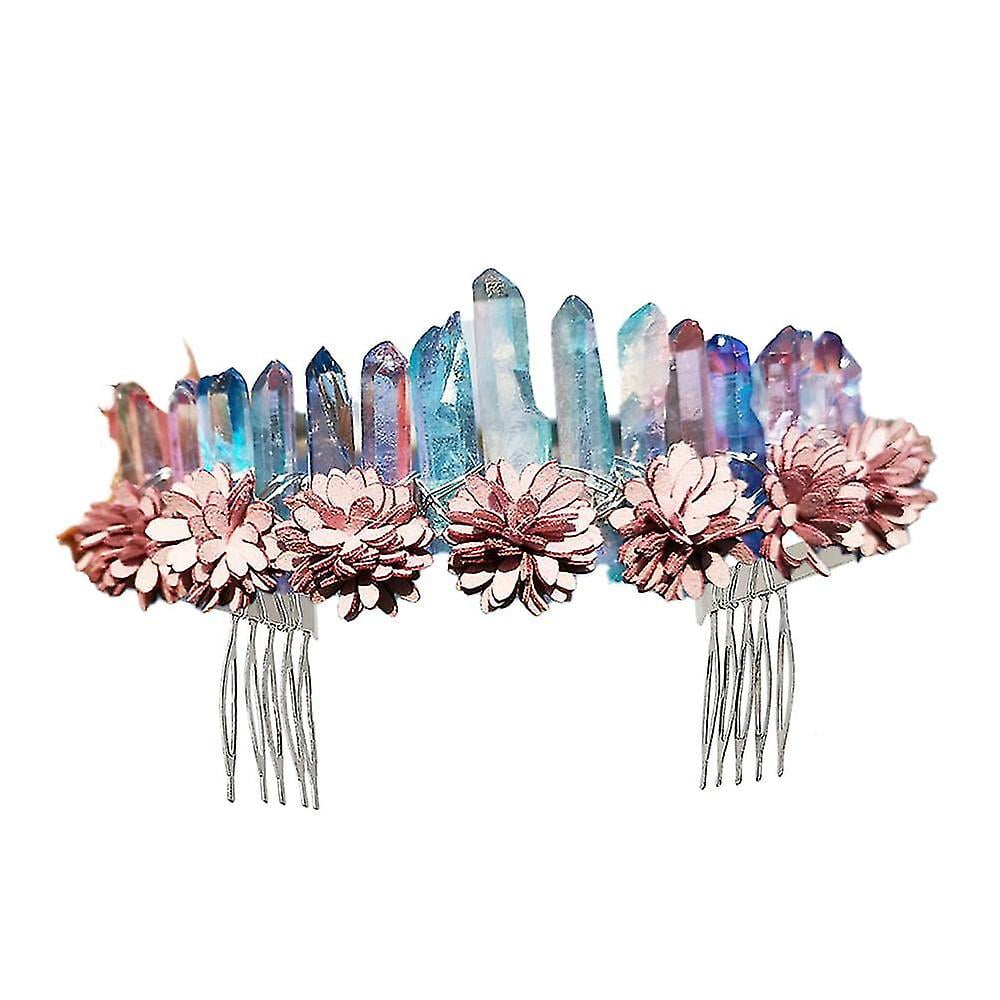 Moon Goddess Crown Raw Crystal Quartz Tiara Mermaid Crown Wedding Fairy ...