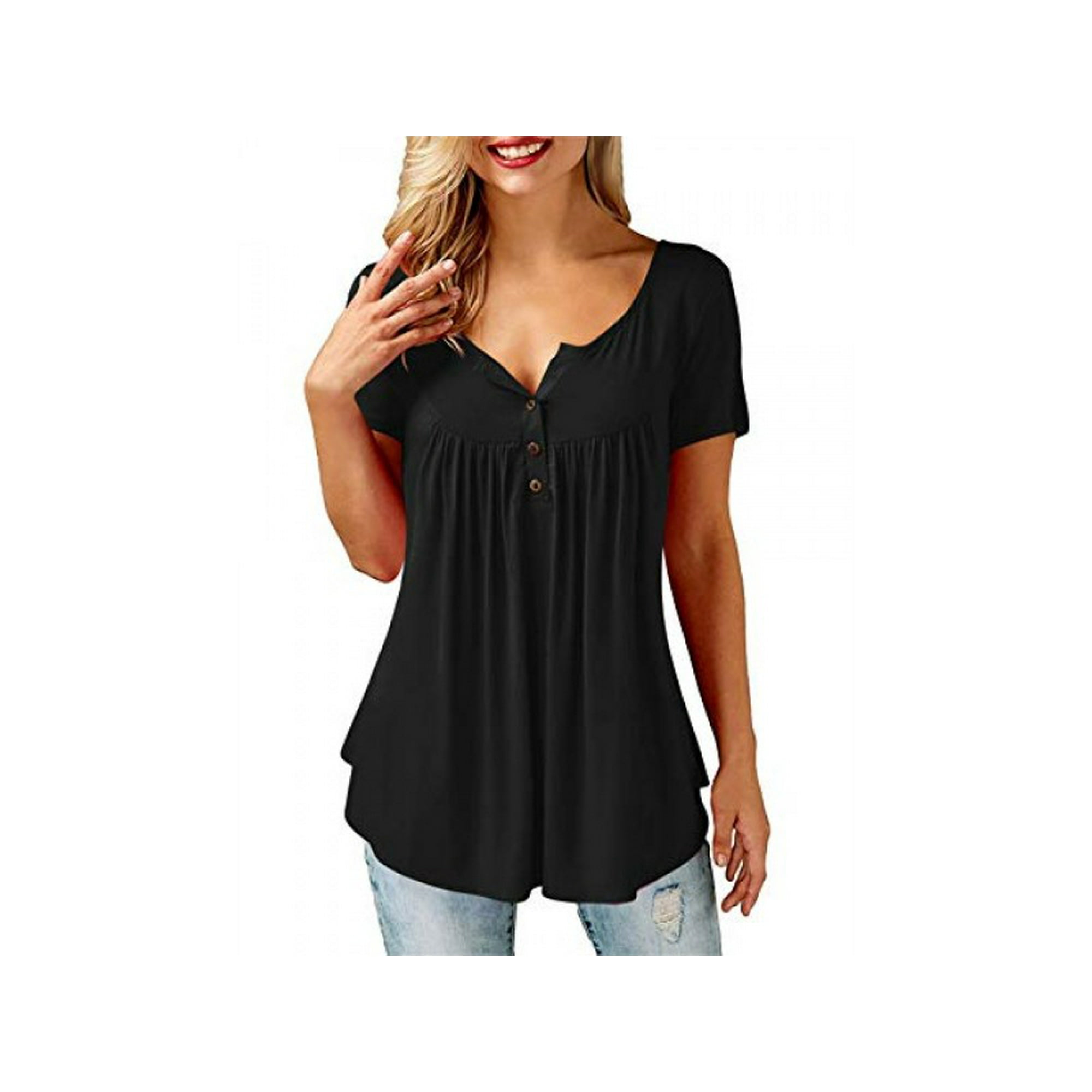 Click here for Unbranded Test Women Casual Blouse V Neck Button U... prices