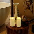 TETOU 2pcs Flameless Candles 6" Battery Operated Candles for Outdoor Indoor Home Wedding Decor ...