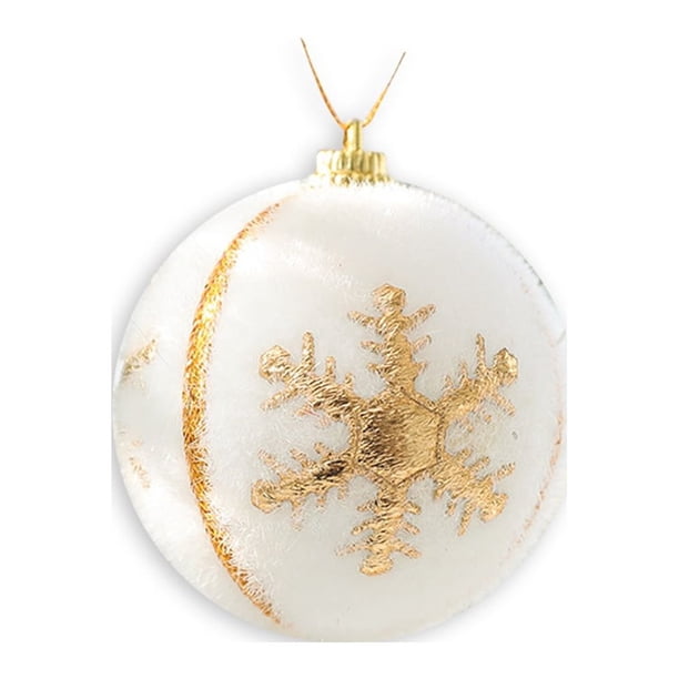Christmas Baubles Foam 6cm x 6 with Gold Glitter Christmas Pattern ...
