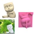 ANXPTIME Mermaids Pen Holder Pot Mold Succulent Planter Silicone Mold ...