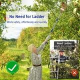 YeYeBest Fruit Picker Pole with Basket,8ft Adjustable Height Fruit ...