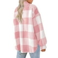 Women's Thermal Sherpa Fleece Lined Flannel Plaid Shirt Button Down ...
