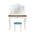 The Pioneer Woman Vanity Set and Stool with Tri-Fold Mirror and Made ...