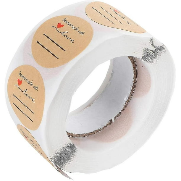 Round Stickers, Labels Self-adhesive Round Handmade With Love Stickers ...