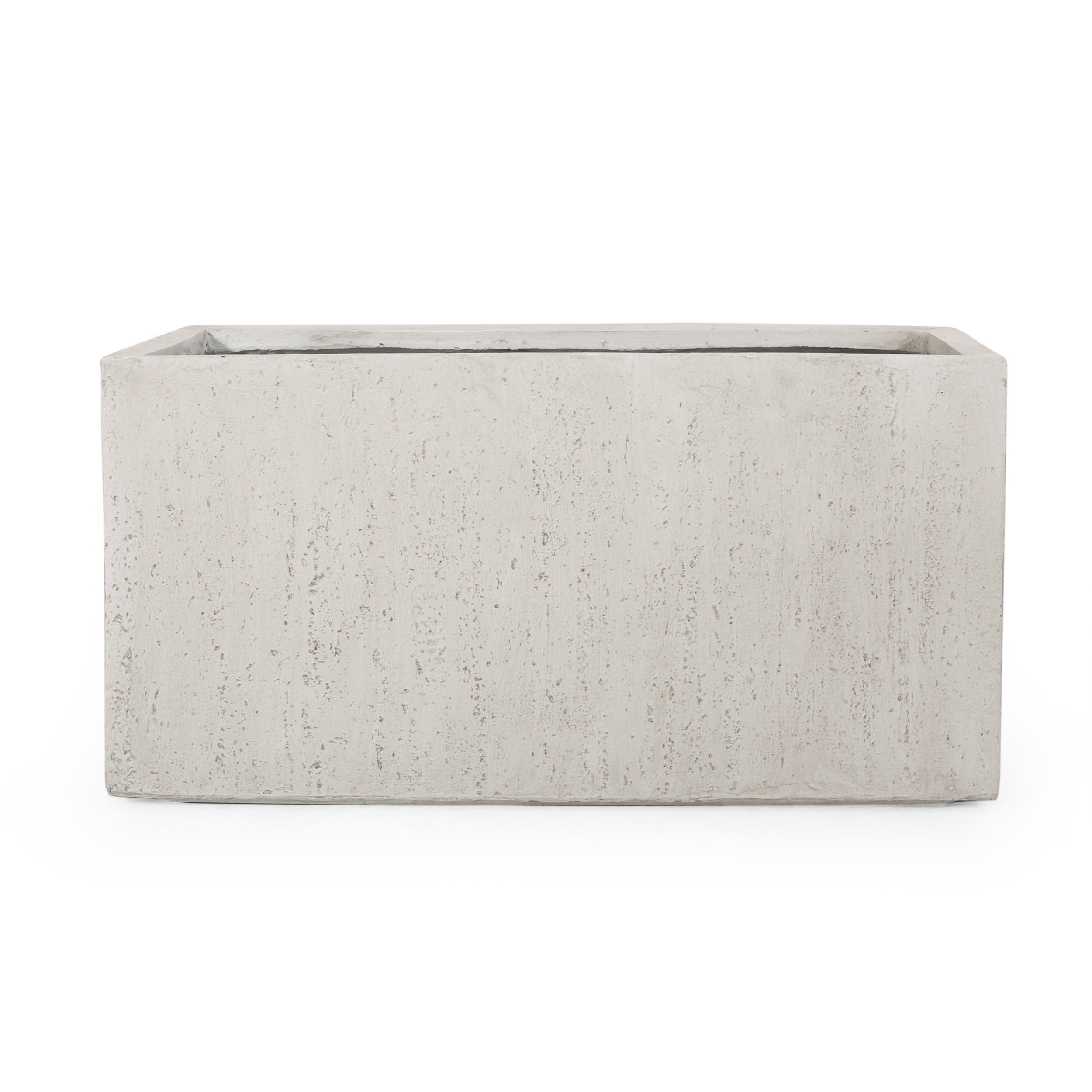 Bailor Outdoor Cast Stone Rectangular Planter, White - Walmart.com