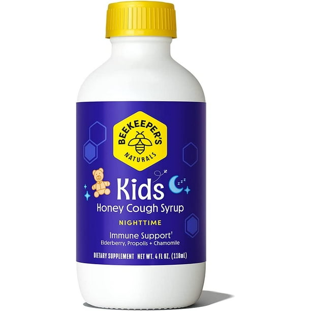 Beekeeper's Naturals Kids Nighttime Honey Cough Syrup, 4 oz - Walmart.com