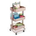 Lexington Rose Gold 3 Tier Rolling Storage Cart by Simply Tidy - Multi ...