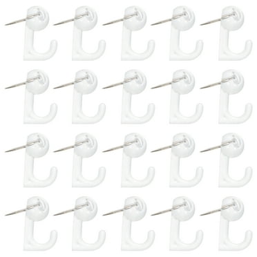 50pcs Push Pin Hooks Plastic Heads Thumb Tacks Hooks Cork Board Push ...