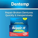 DOC Repair-It Advanced Formula Repair Broken Dentures Kit Zinc Free, 3 ...