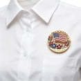 250th Anniversary Patriotic Rhinestone Crystal American Flag Brooch ...
