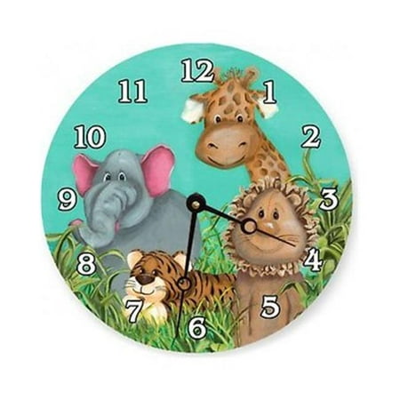 15 in. Zoo Animals Round Clock | Walmart Canada